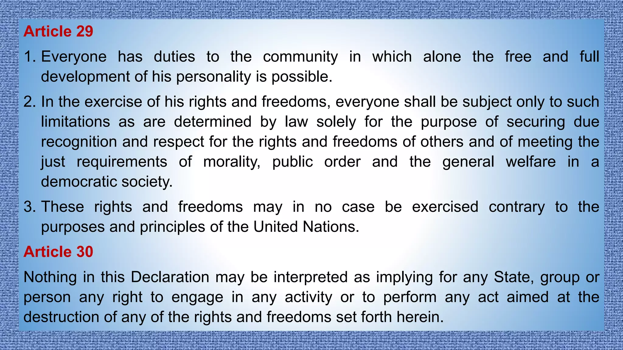 UDHR.pptx | Political Issues & policy | Politics