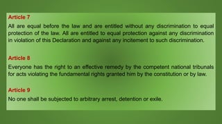 UDHR.pptx | Political Issues & policy | Politics