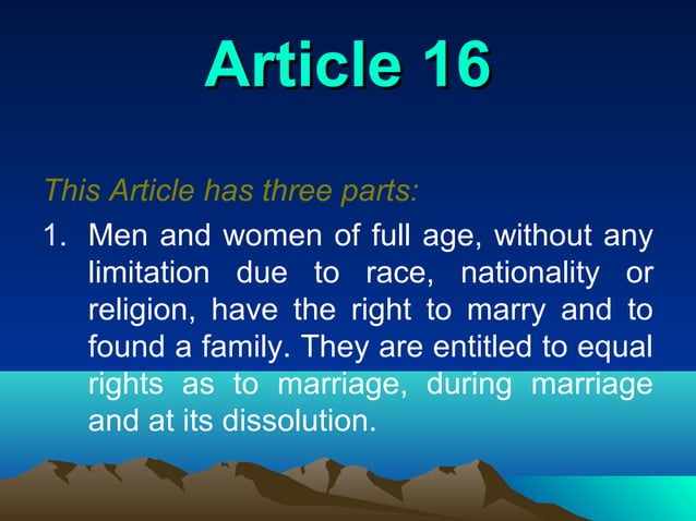 UDHR Article 16 | PPT