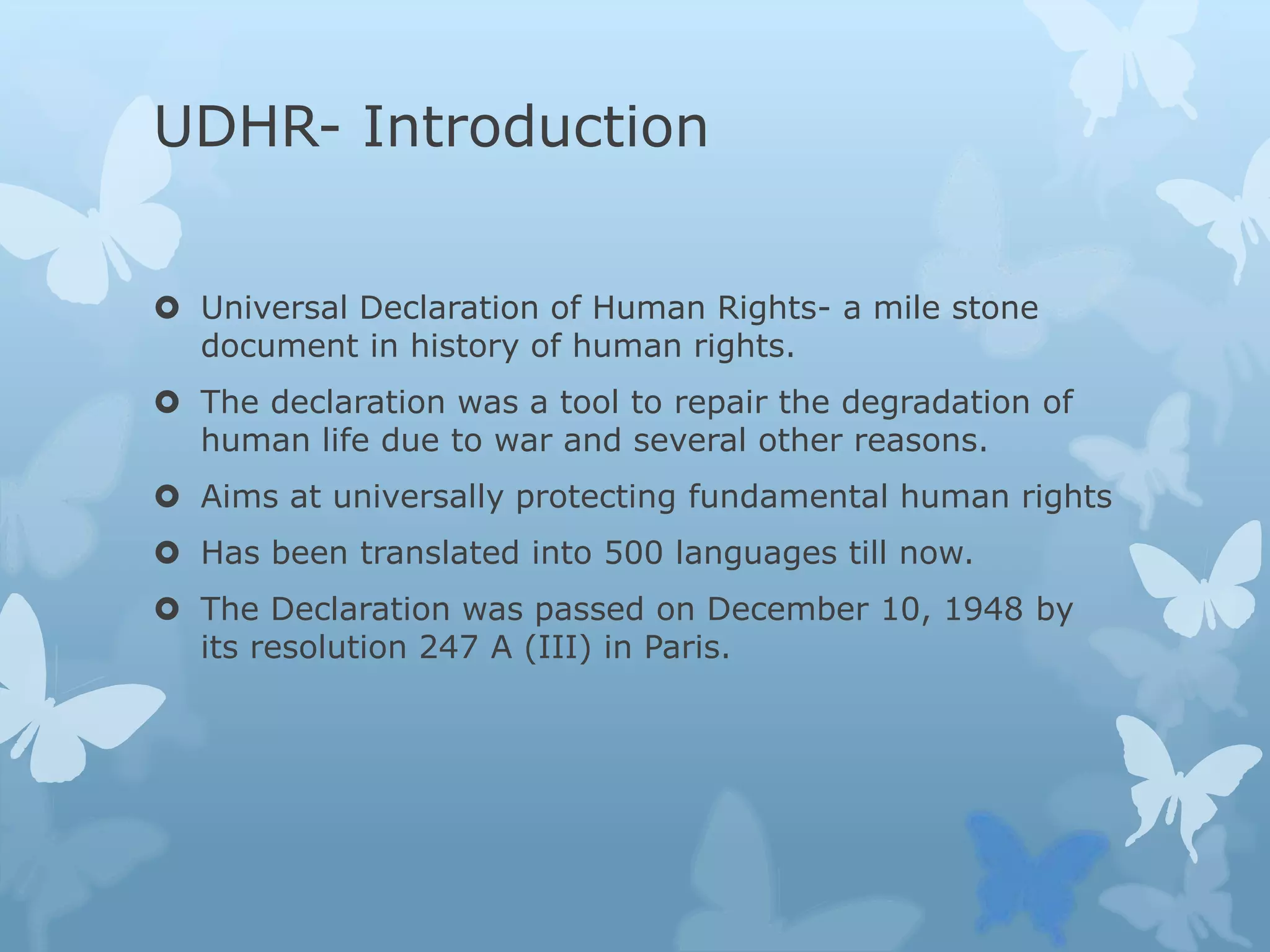 Udhr and indian constitution | PPTX