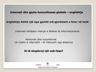 Udhëzime për një web faqe | PPTX