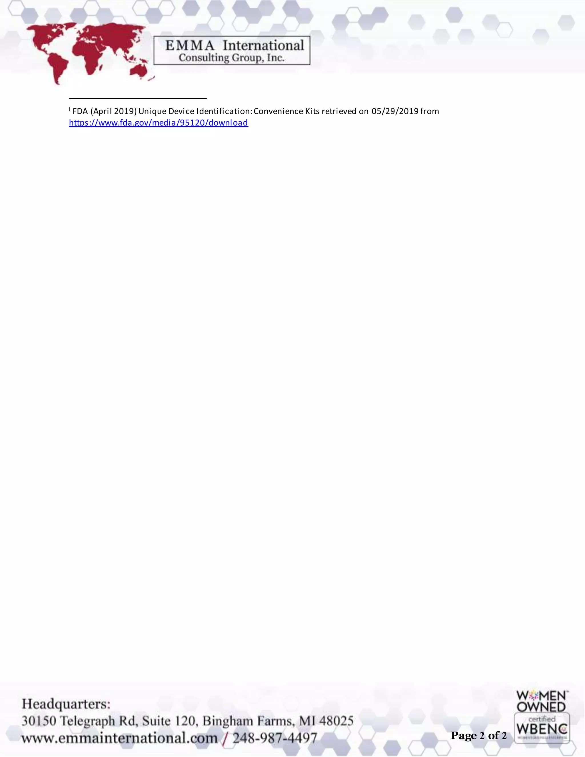 FDA UDI Requirements for Convenience Kits | DOCX