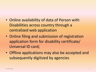 Unique ID for Persons with Disabilities | PPTX