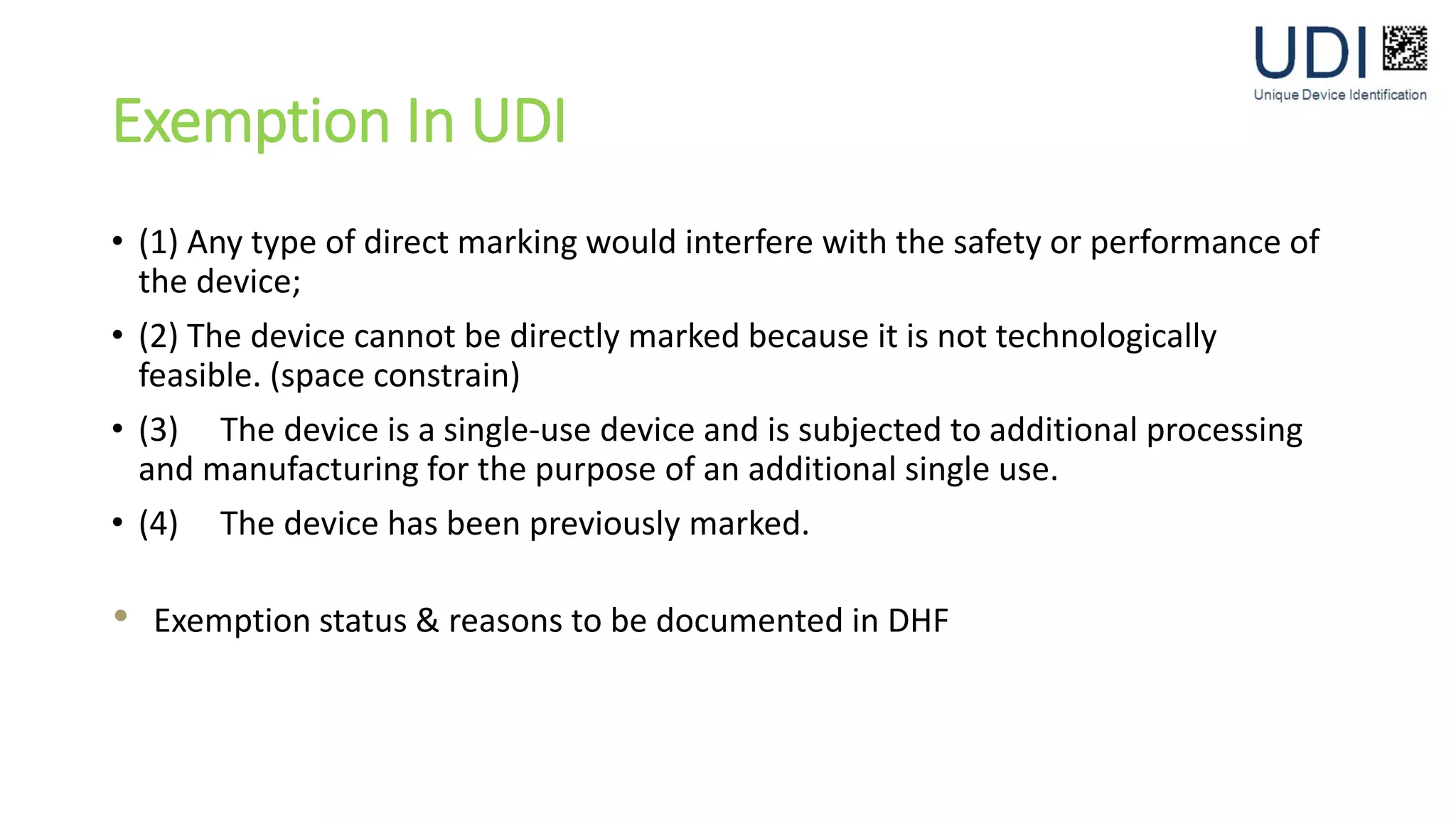 UDI in Medical Devices | PDF
