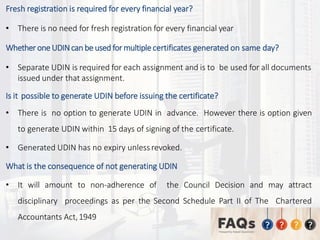 Udin ICAI for certification | PDF