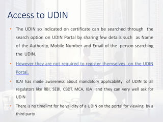 Udin ICAI for certification | PDF