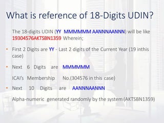 Udin ICAI for certification | PDF