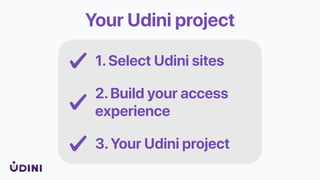 Udini - Smart Access Experiences | PPT
