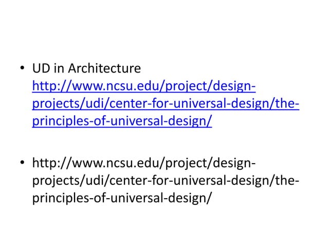UD and Architecture | PPTX
