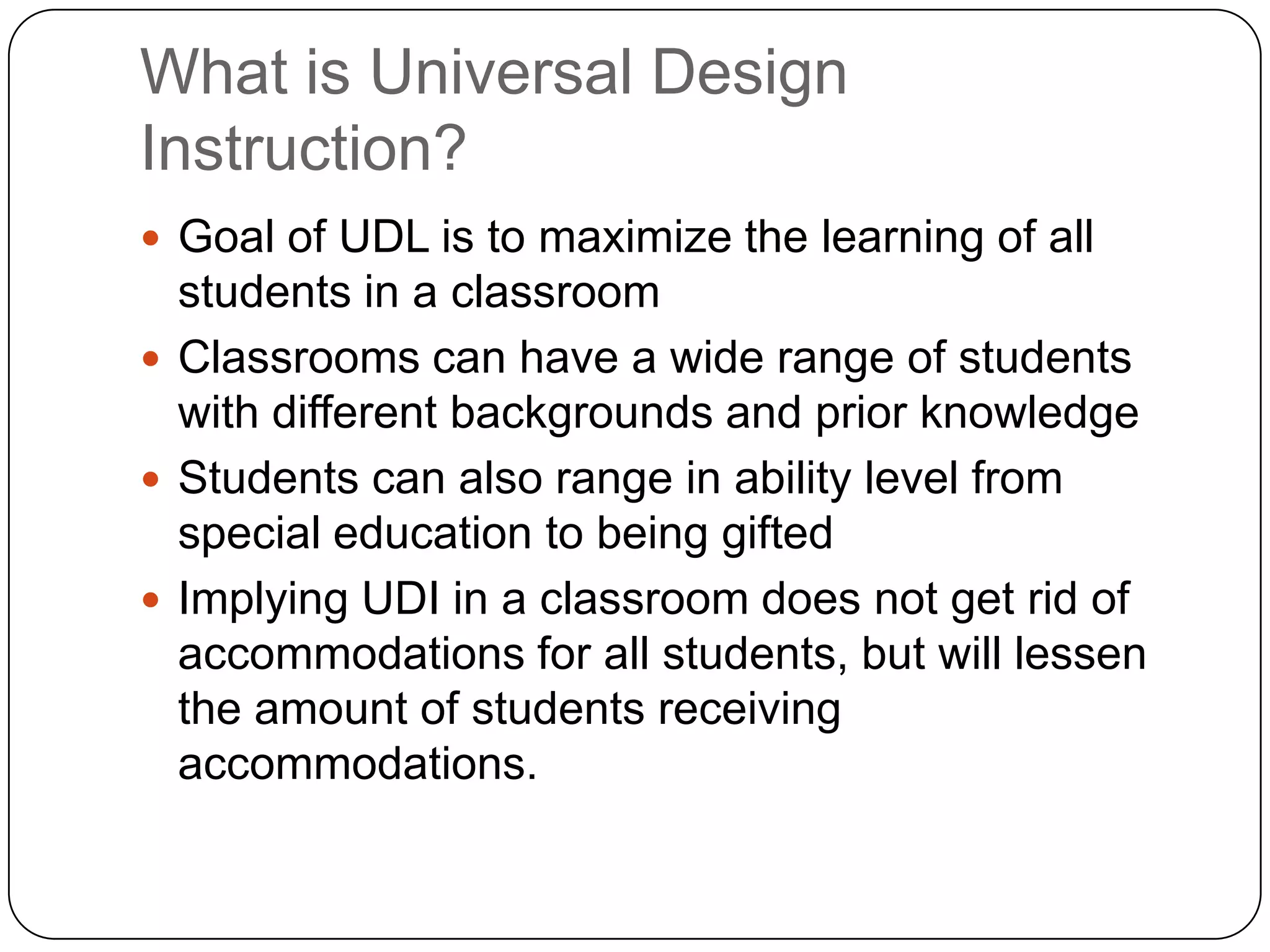 Universal Design Instruction | PPTX