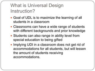 Universal Design Instruction | PPTX