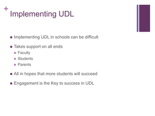 Universal Design and Education | PPTX