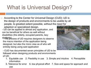 Universal Design: Application for Diversity and Inclusion | PPTX