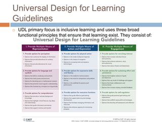 Universal Design: Application for Diversity and Inclusion | PPTX