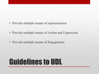 Universal Design fr Learning | PPT