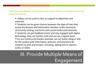 UDL in Transition Programs and CBI | PPT