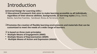Universal Design for Learning - three principles | PPTX