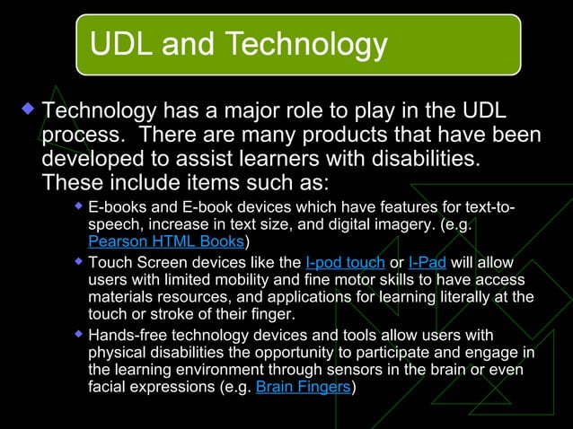 UDL Presentation - Module 3 - EDUC 7109 | PPT