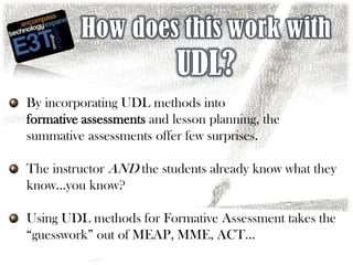 UDL & Formative Assessment | PDF