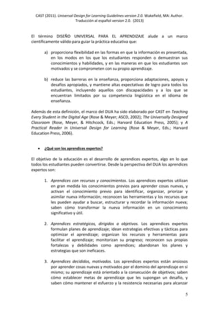 Diseño Universal para el Aprendizaje (DUA) (2.0) | PDF