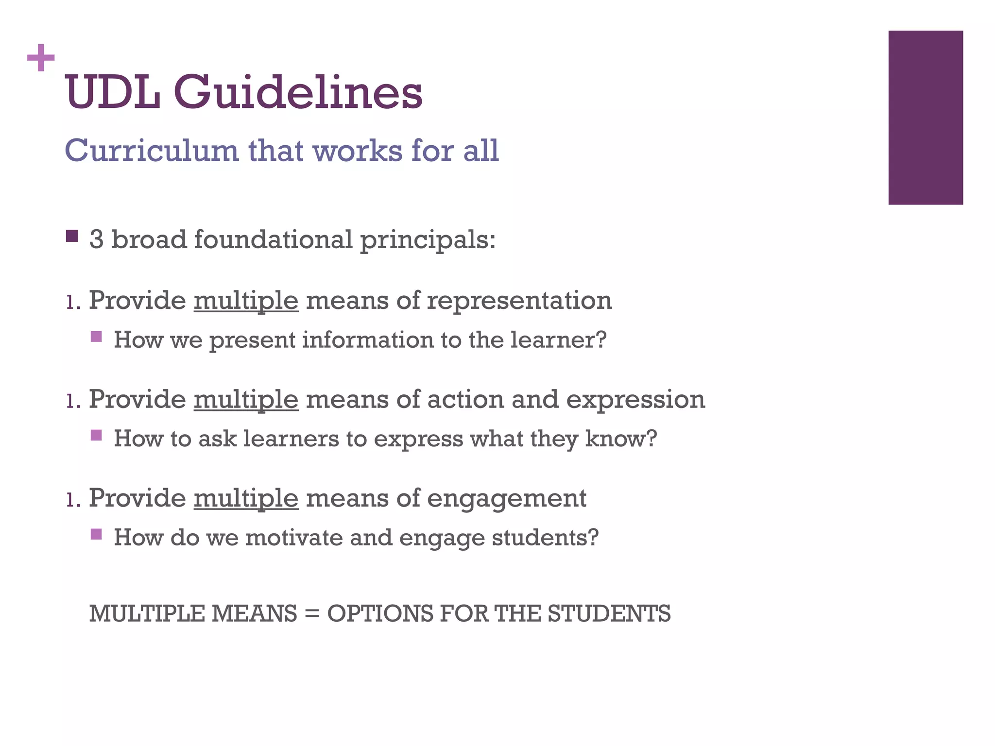 UDL guidlines powerpoint | PPT