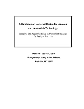 Udl handbook draft 9 04 | DOC