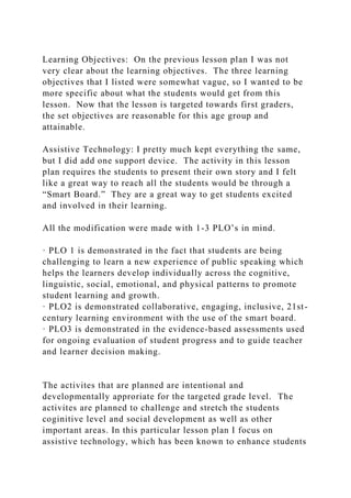 UDL Lesson Plan Subject EnglishGrade First Grade.docx