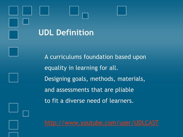 UDL Presentation: Sharing Ideas and Building Resources | PPT