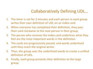Udl overview presentation | PPTX