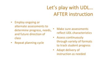 Udl overview presentation | PPTX