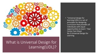 My UDL classroom powerpoint | PPTX