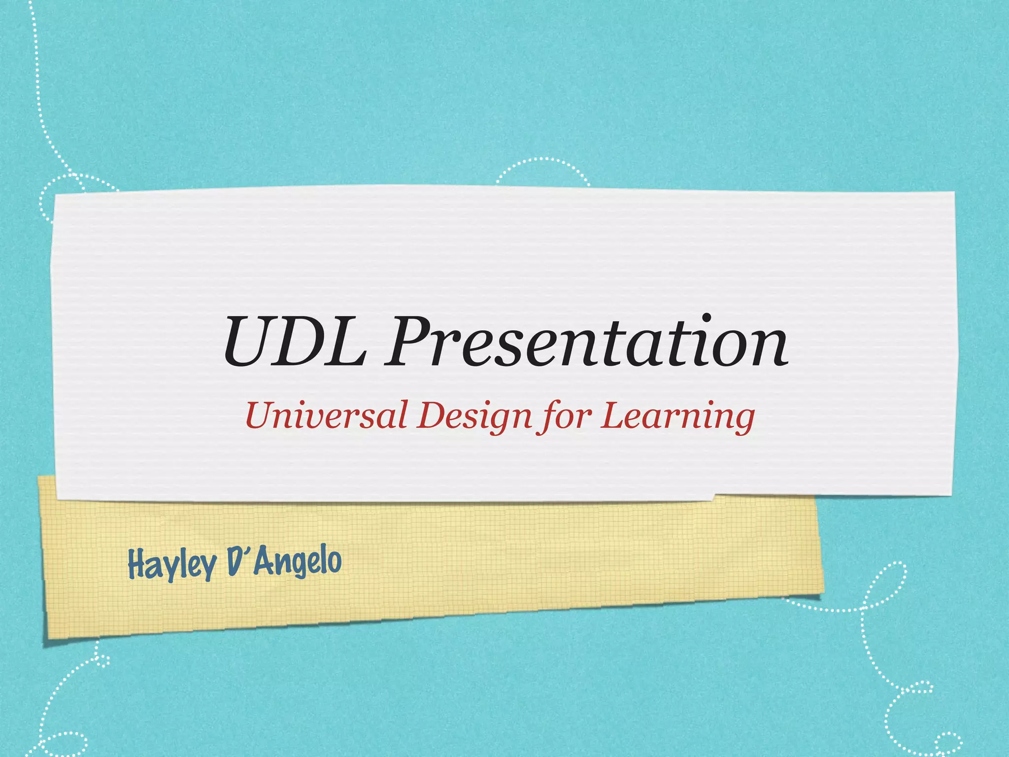 UDL Presentation | PPT