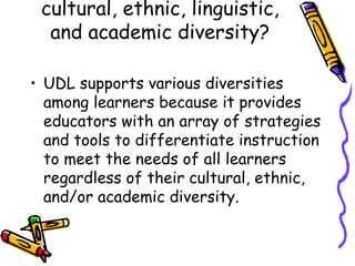 Udl presentation | PPT | Special Education | Education