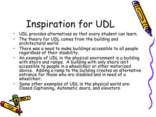 Udl presentation | PPT | Special Education | Education
