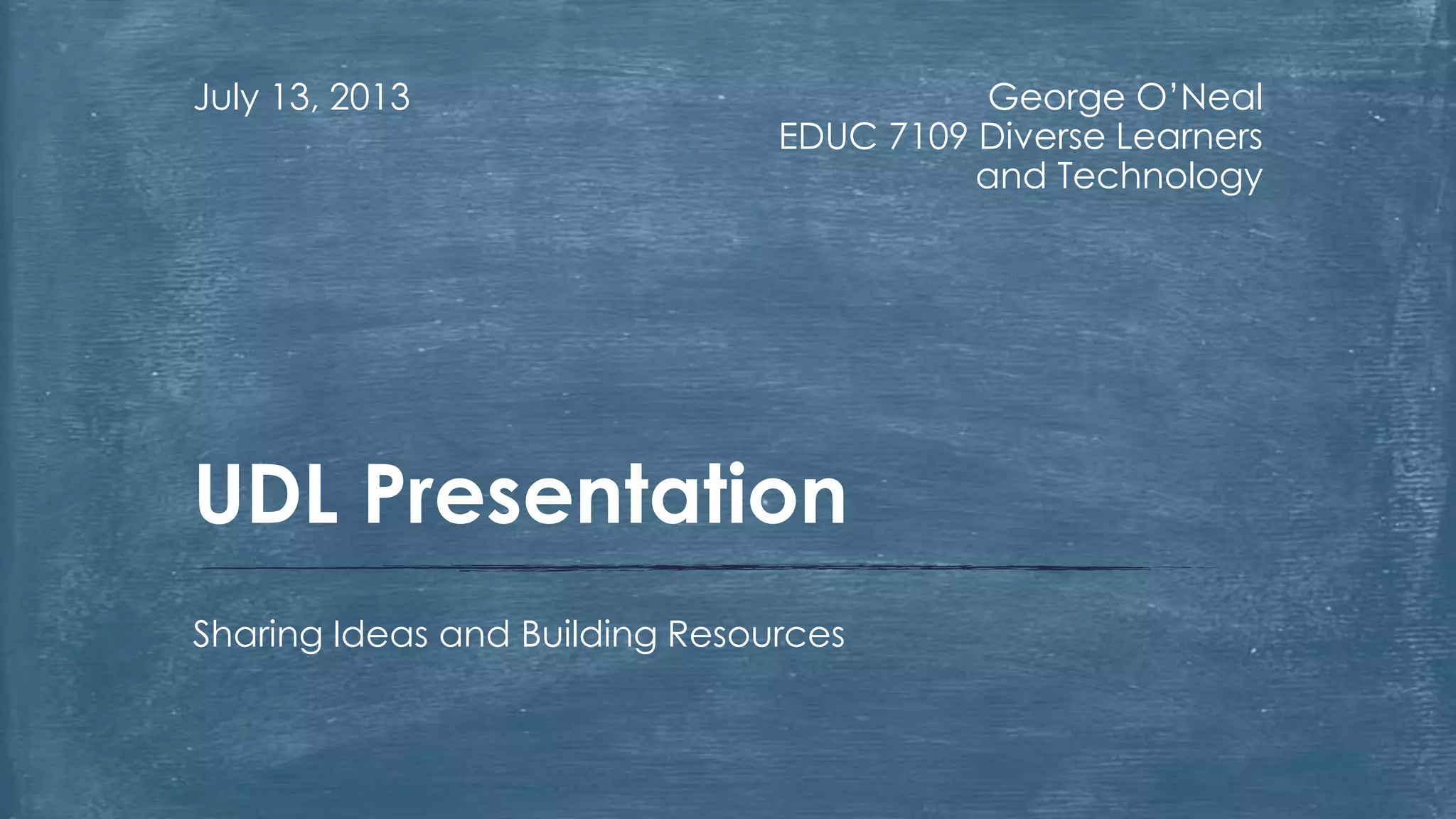 Udl presentation | PPT