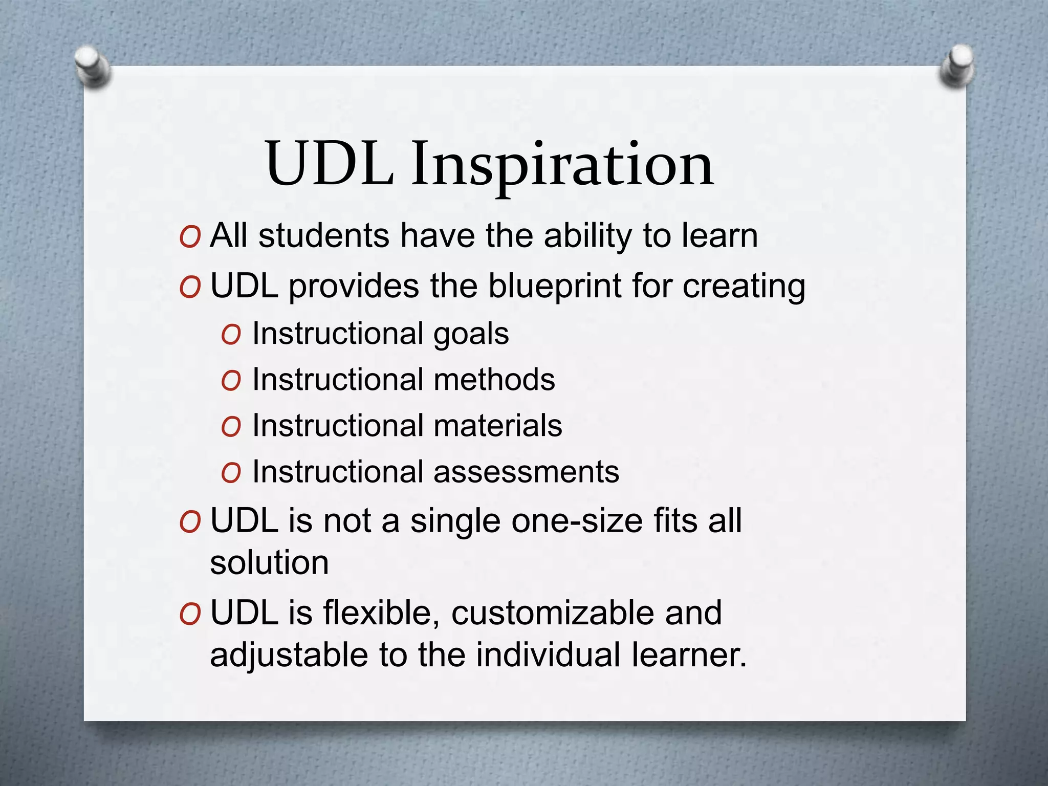 Universal Design for Learning (UDL) | PPT Universal Design for Learning (UDL) | PPT