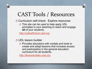 Universal Design for Learning (UDL) | PPT