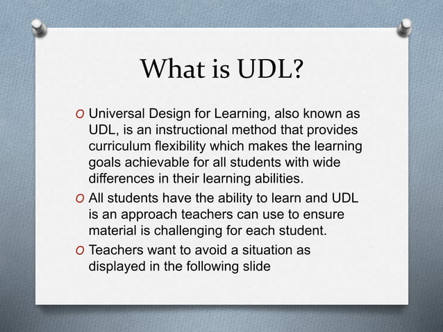 Universal Design for Learning (UDL) | PPT