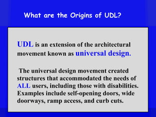 Udl presentation (1) | PDF | Internet | Computing