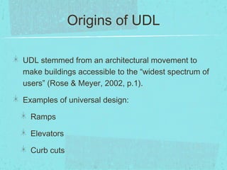 UDL Presentation | PPT | Special Education | Education