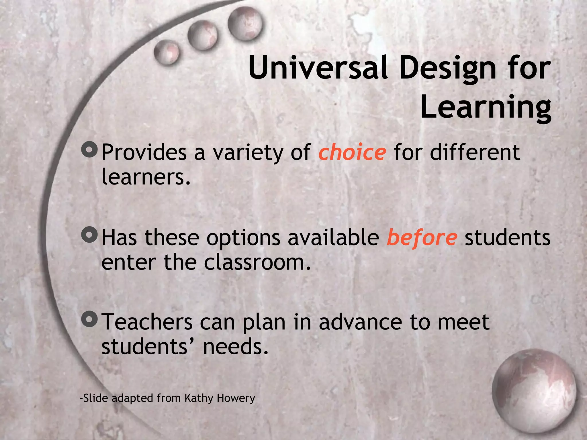 Universal Design for Learning Updated 2012 | PPT