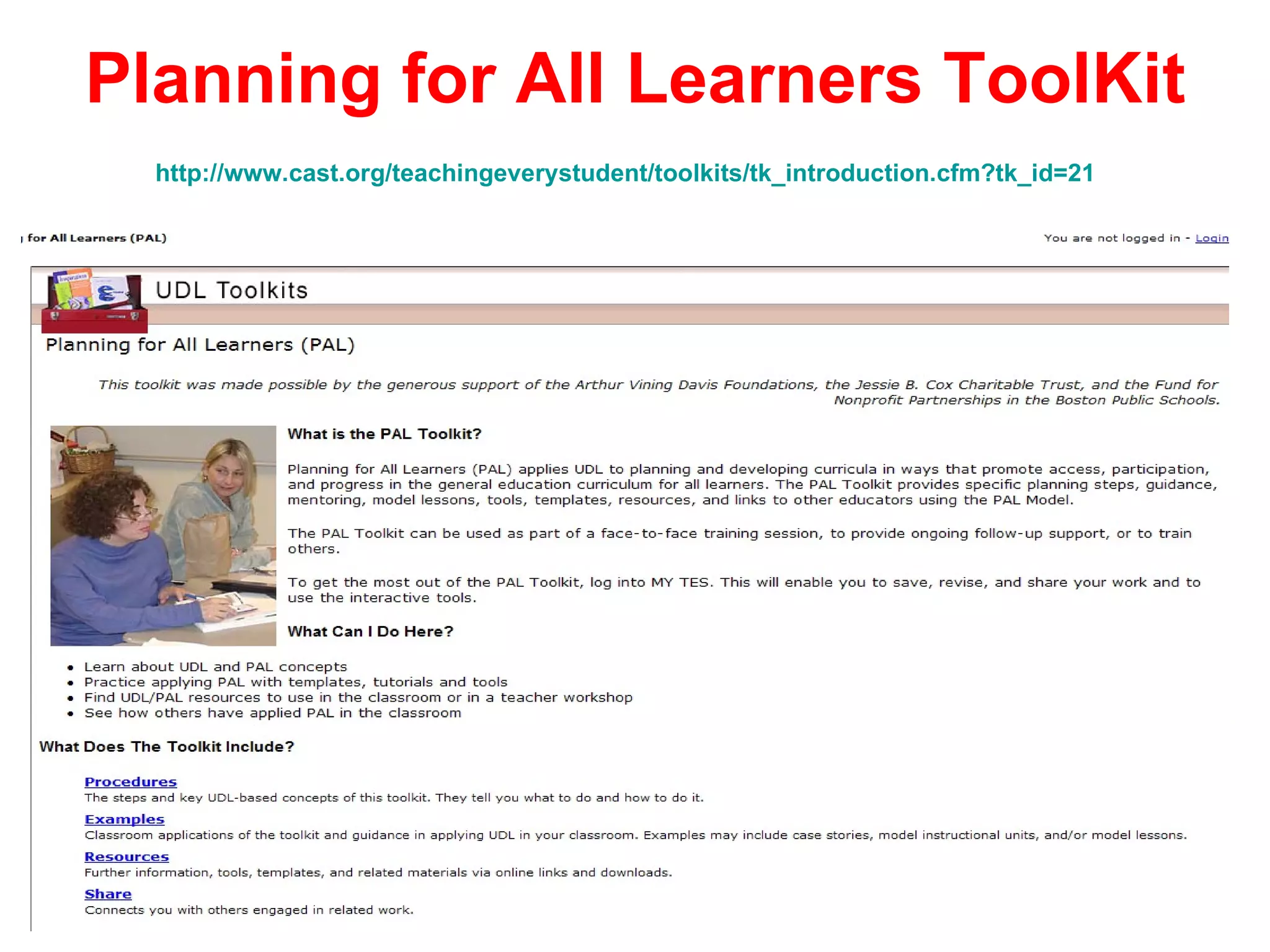 Udl technology tools for support webinar | PPT