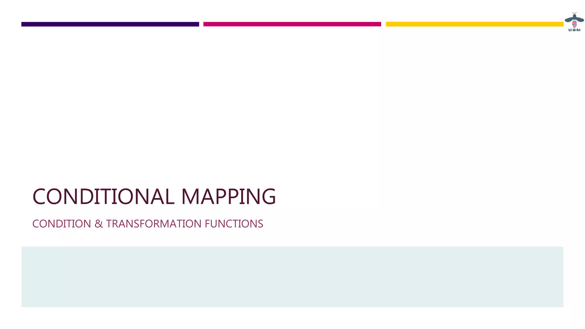 UDM - Conditional Mapping functions | PPTX