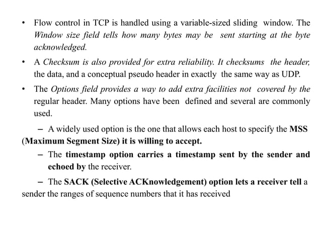 UDP and TCP header.ppt | Computer Networking | Computing
