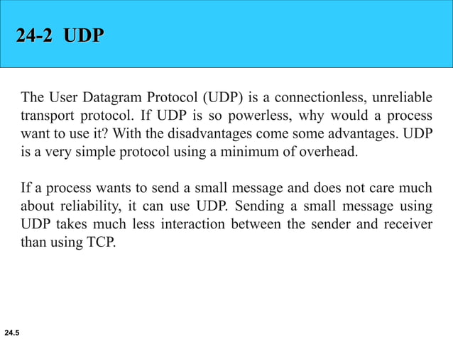 UDP and TCP header.ppt | Computer Networking | Computing