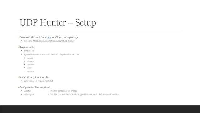 UDP Hunter | PPT