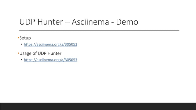 UDP Hunter | PPT