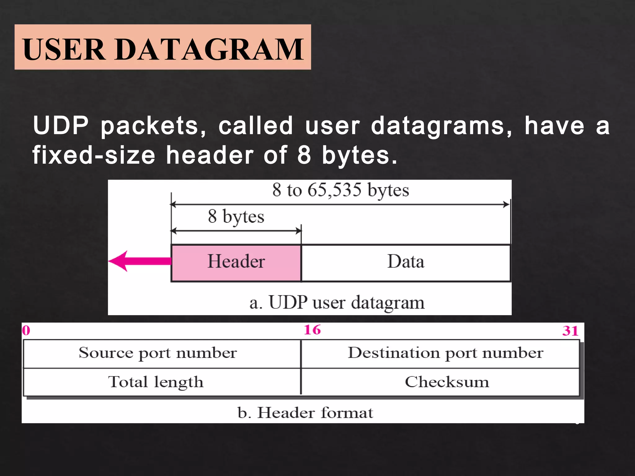 User Datagram protocol For Msc CS | PPT