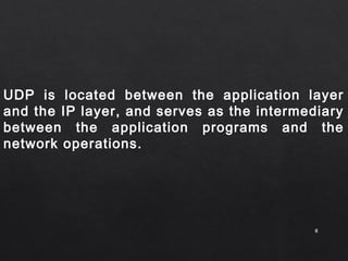 User Datagram protocol For Msc CS | PPT