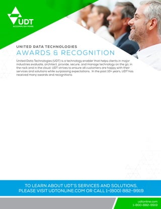 United Data Technologies - Awards | PDF | IT and Internet Support | Internet
